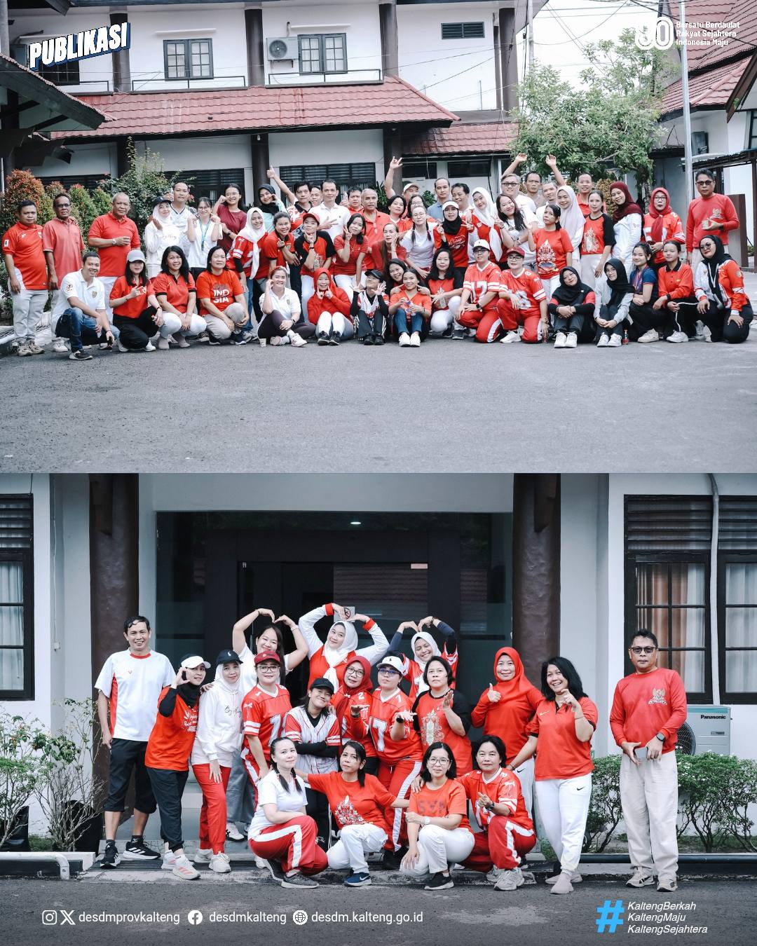 Senam Merah Putih ASN ESDM Kalteng Ramaikan Peringatan Kemerdekaan ...